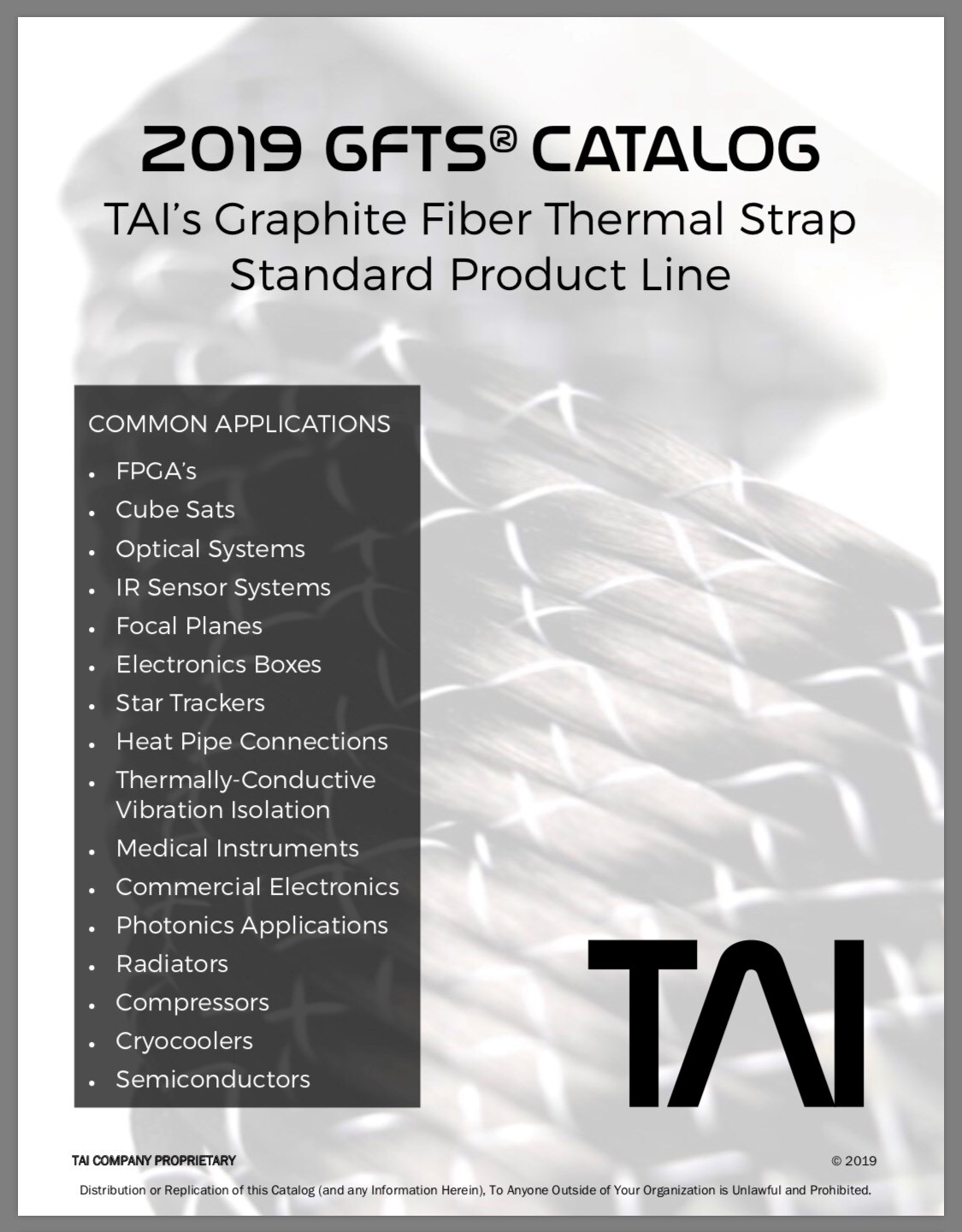 TAI Releases the 2019 GFTS Catalog