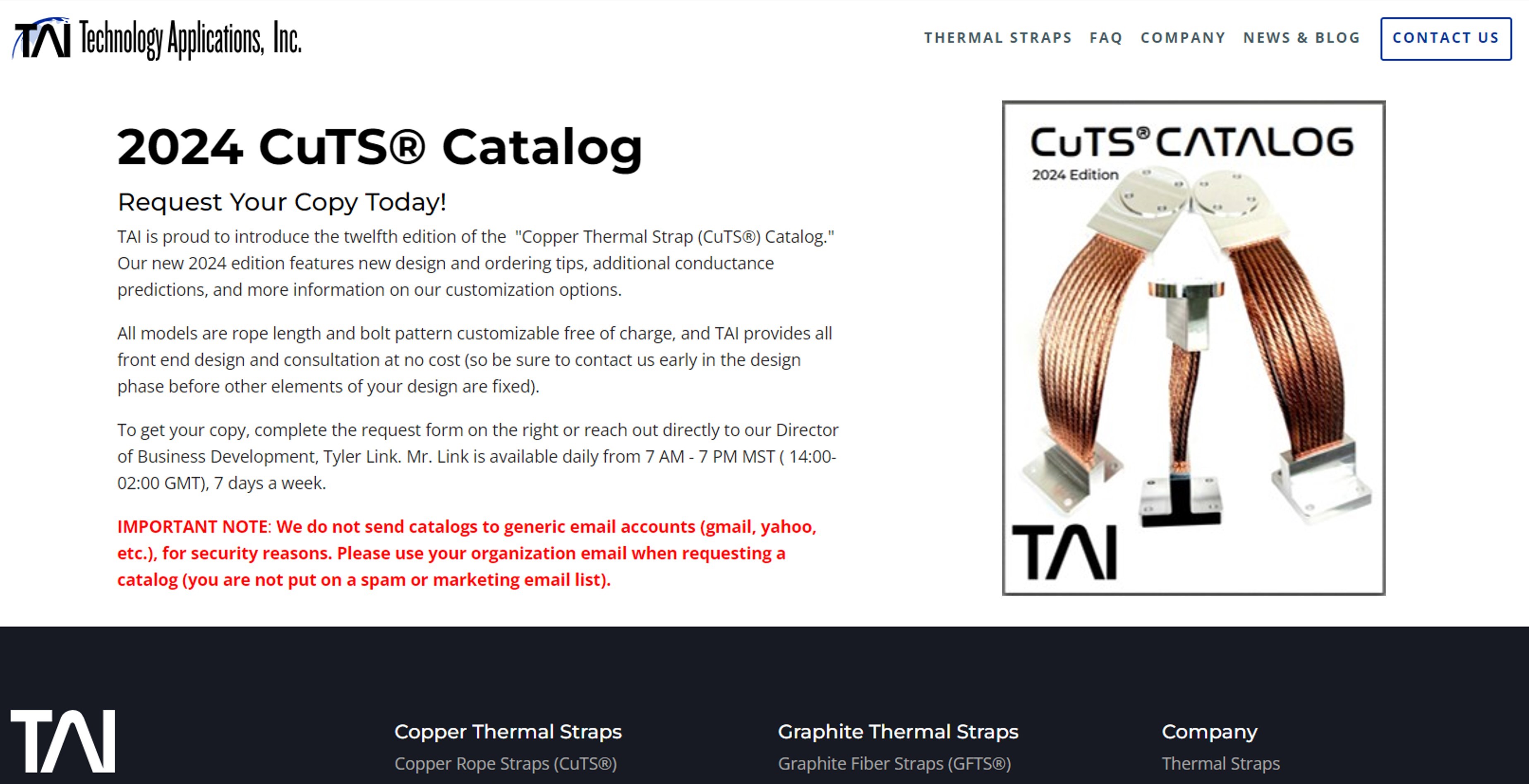 2024 Copper Thermal Strap Catalog Released